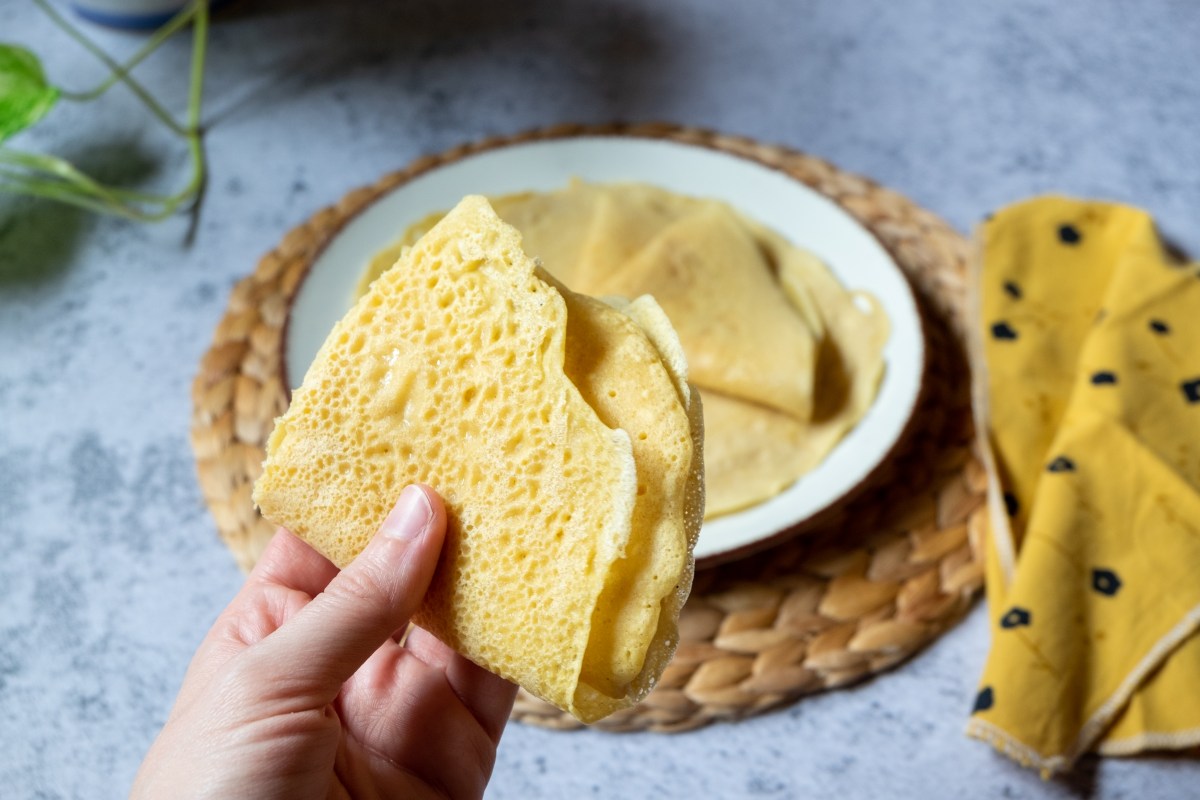 Crepes con harina de garbanzos o crepes socca